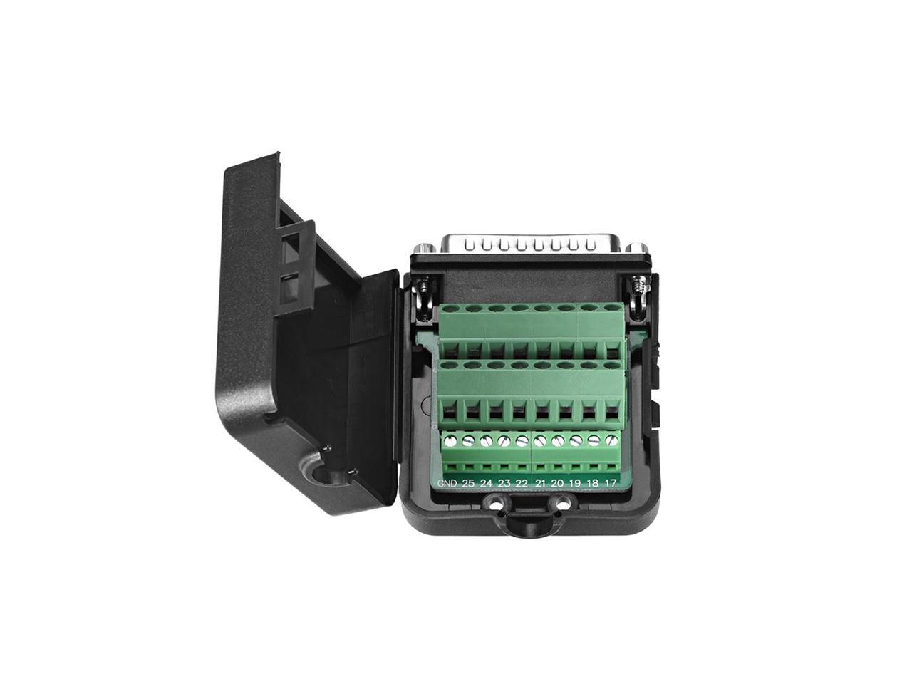 D-sub DB25 Breakout Board Connector with Case 25 Pin 2-row Male Port ...