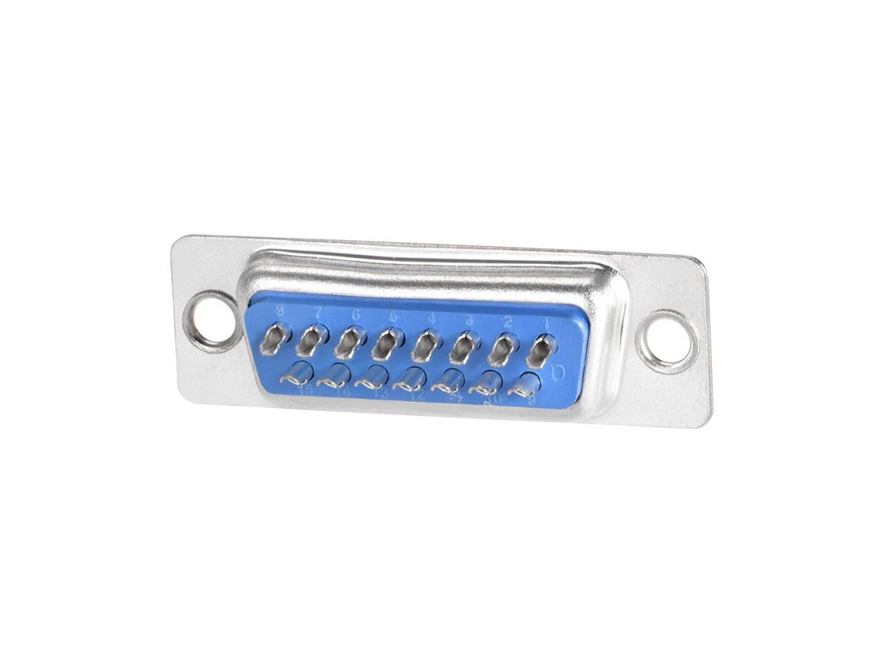 D-sub Connector Male Plug 15-pin 2-row Port Terminal Breakout Solder ...