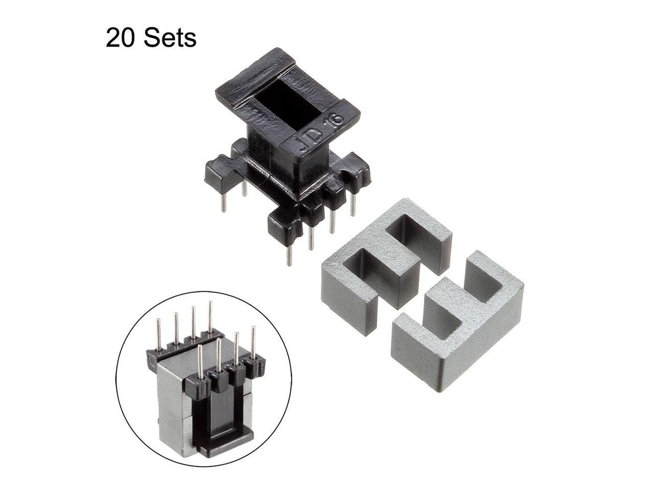 20 Sets EE10 4 with 4pin Transformer Bobbin PC40 Ferrite Core Vertical 40 Ferrite Halves and 20 ...