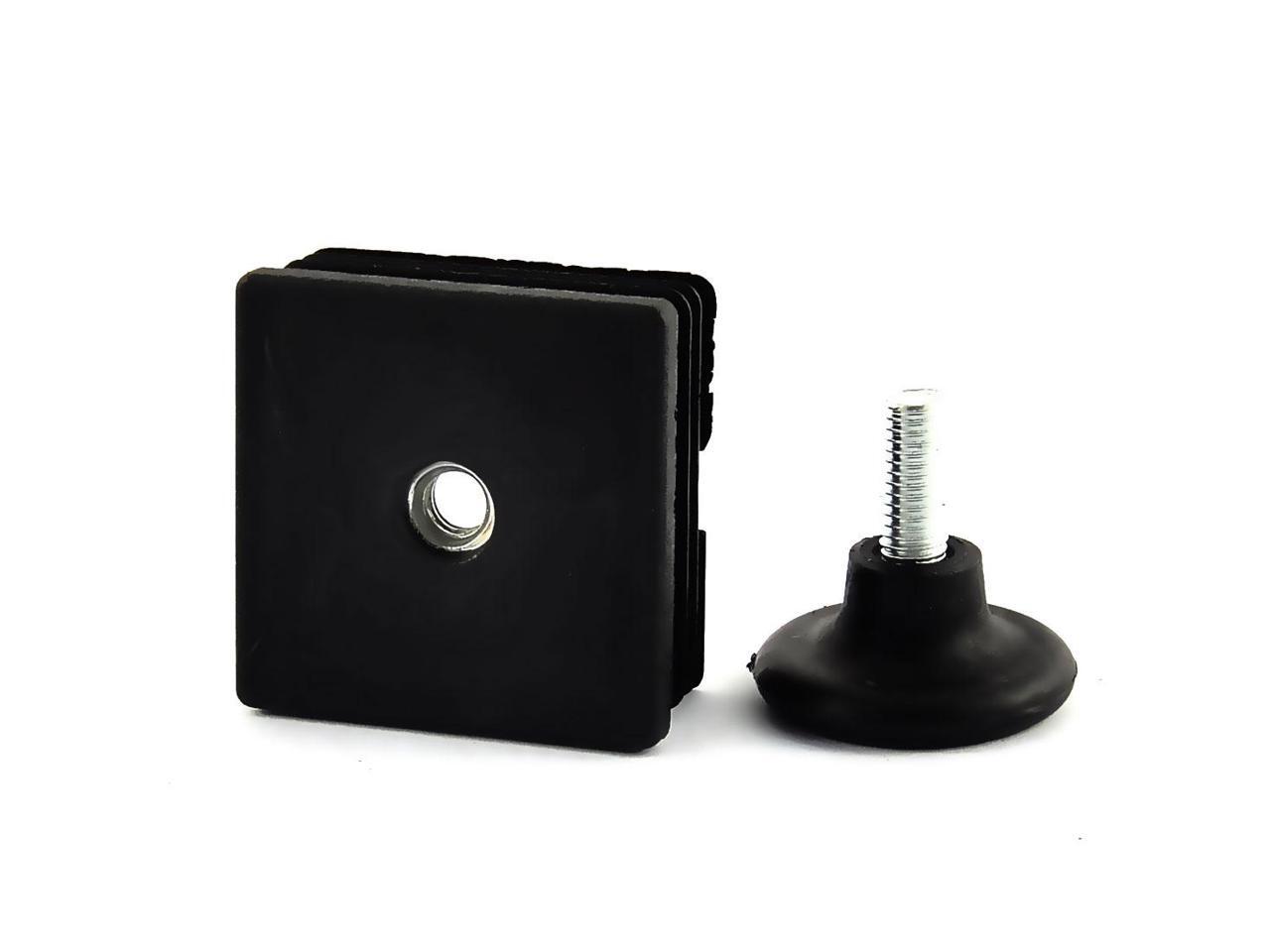 Plastic Adjustable Leveling Foot Square Tube Insert 50 x 50mm 8 Sets ...