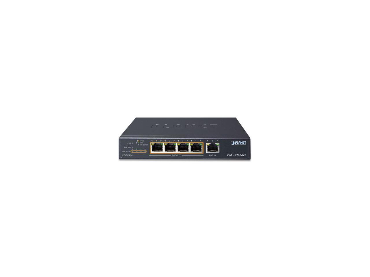 Planet POE-E304 1-Port Ultra PoE to 4-Port 802.3af/at Gigabit PoE ...