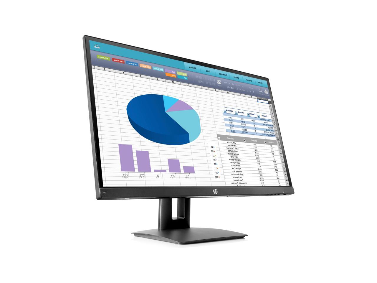 HP 2KZ36AA Vh27 27" Black IPS FHD (1920 x 1080) Led Monitor 5 Ms Height ...