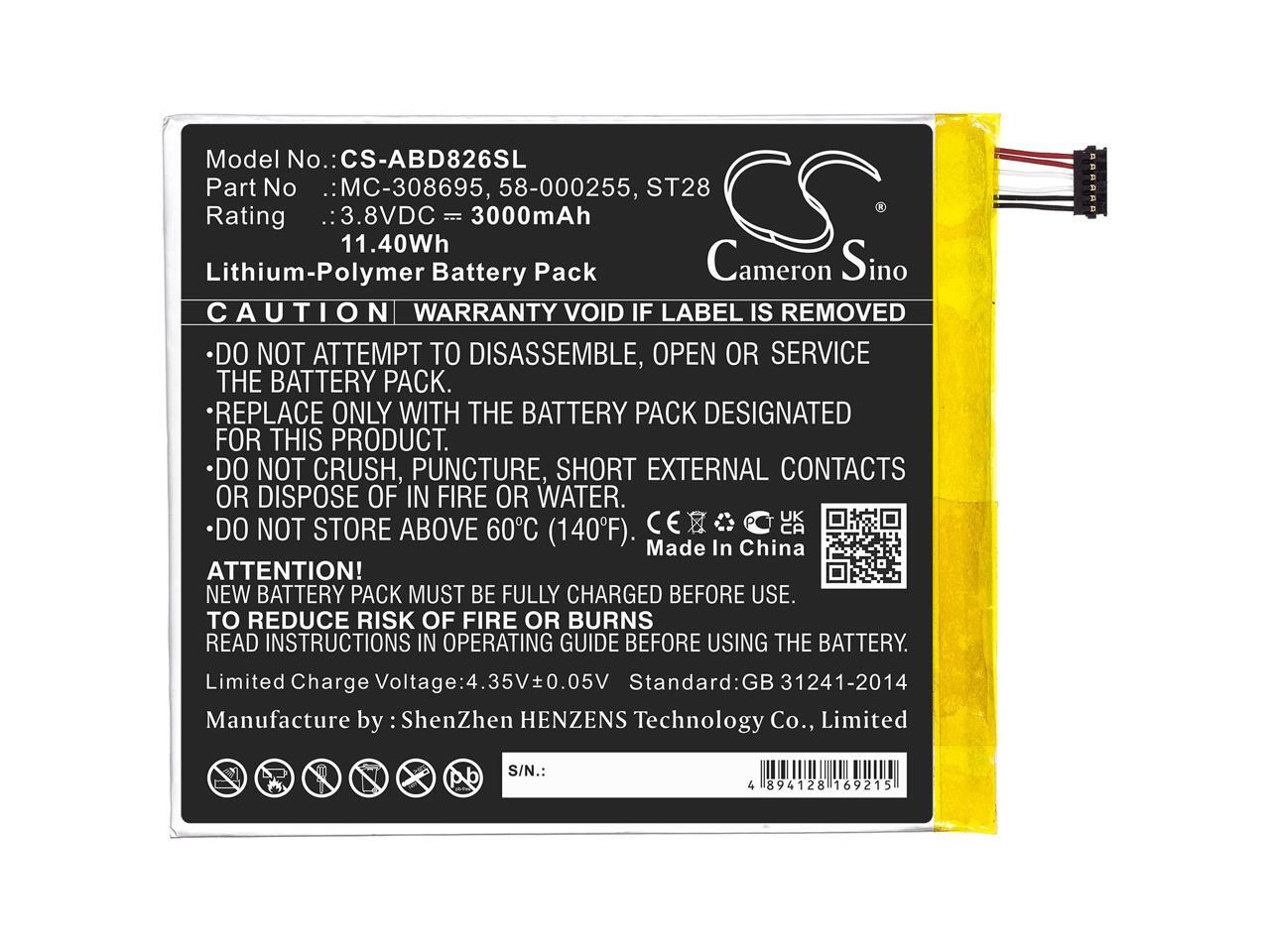 Battery for Amazon Kindle Fire 2019 9th Gen M8S26G 58-000255 MC-308695 ...