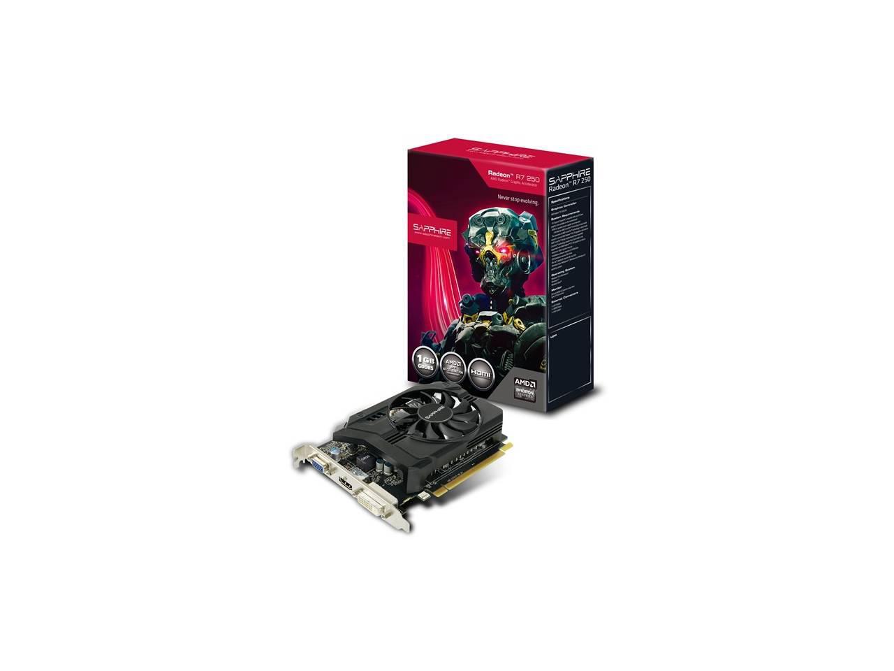 SAPPHIRE Radeon R7 250 11215-01-20G 2GB PCI Express 3.0 x16 Video Card ...