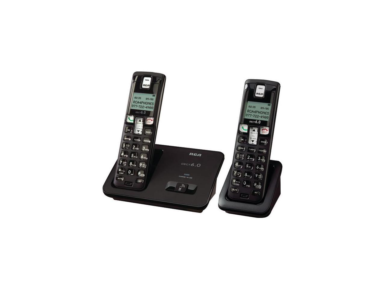 RCA 2101-2BKGA DECT 6.0 Cordless Phone with Caller ID (2-Handset System ...