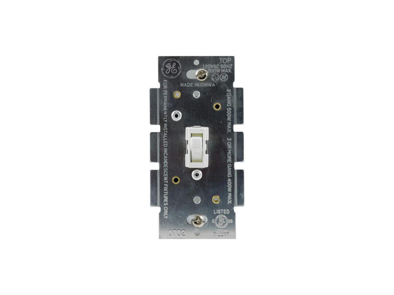 GE 18025 Toggle-Style Single-Pole Dimmer Switch, White - Newegg.com