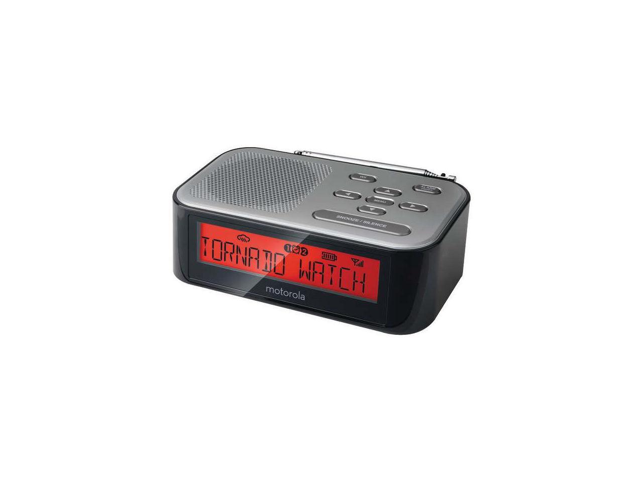 MOTOROLA MWR822 Desktop Weather Radio/Alarm Clock - Newegg.com