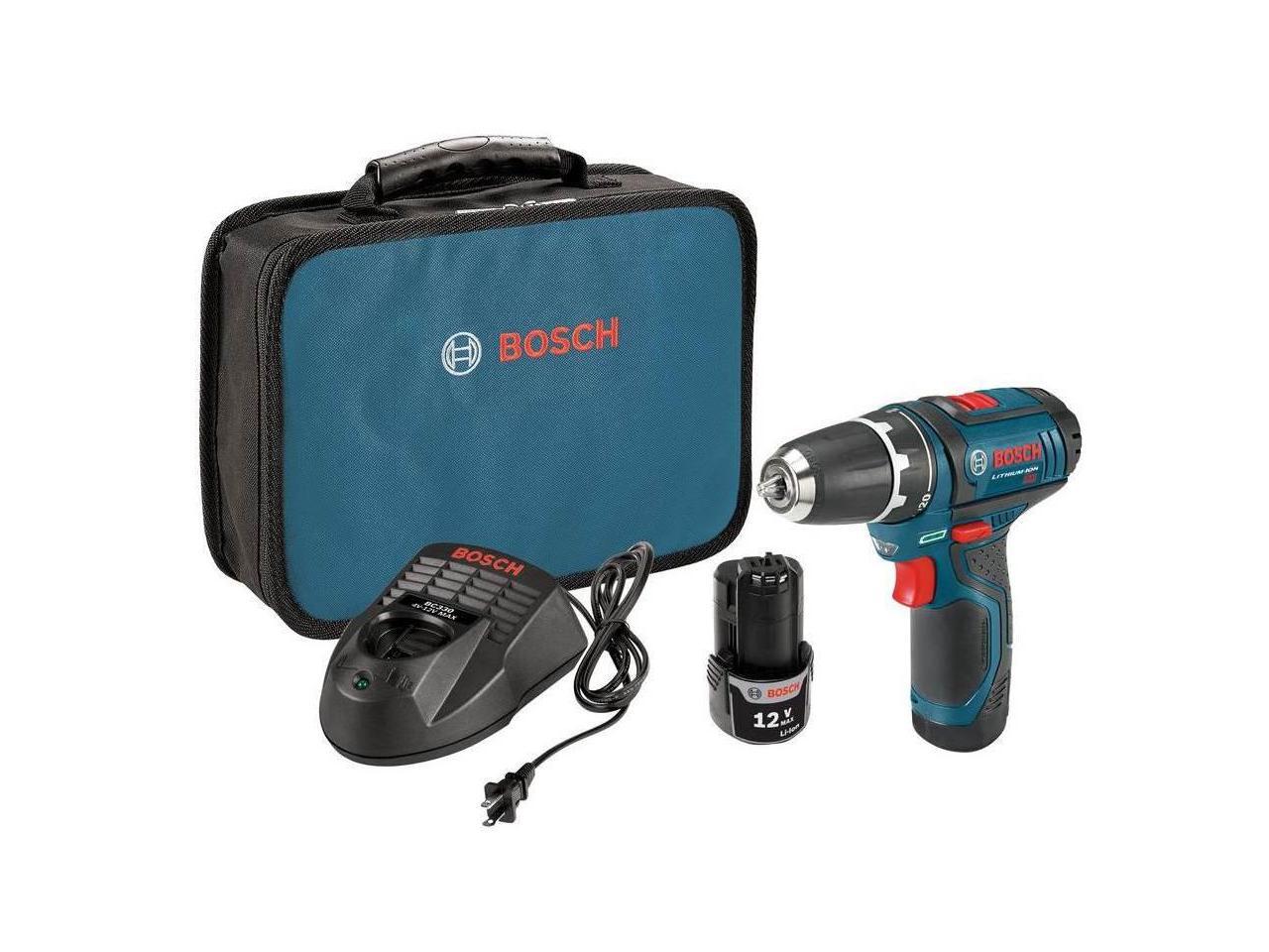 Bosch 12-Volt Lithium-Ion 3/8 in. Drill Driver Kit with (2) 2.0 Ah ...