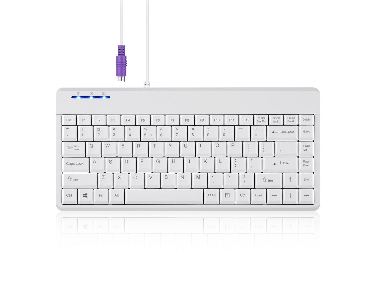 Perixx PERIBOARD-409P - Mini PS/2 Keyboard - PS2 Interface - Logo-Free ...