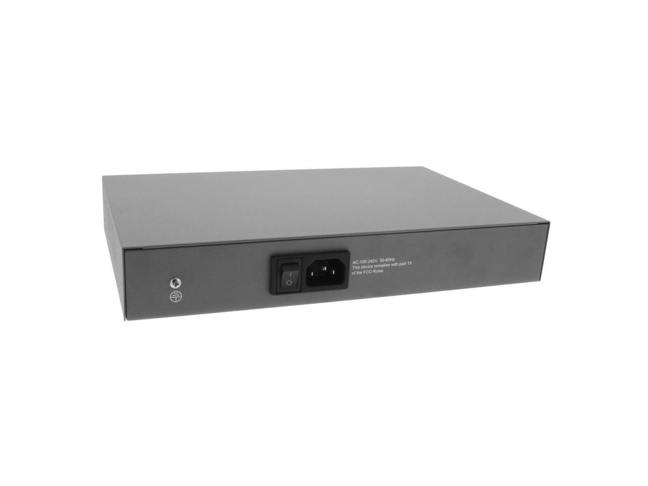 BV Tech PoE-SW800G 8-Port Gigabit Full Power PoE Rackmount Switch, IEEE ...
