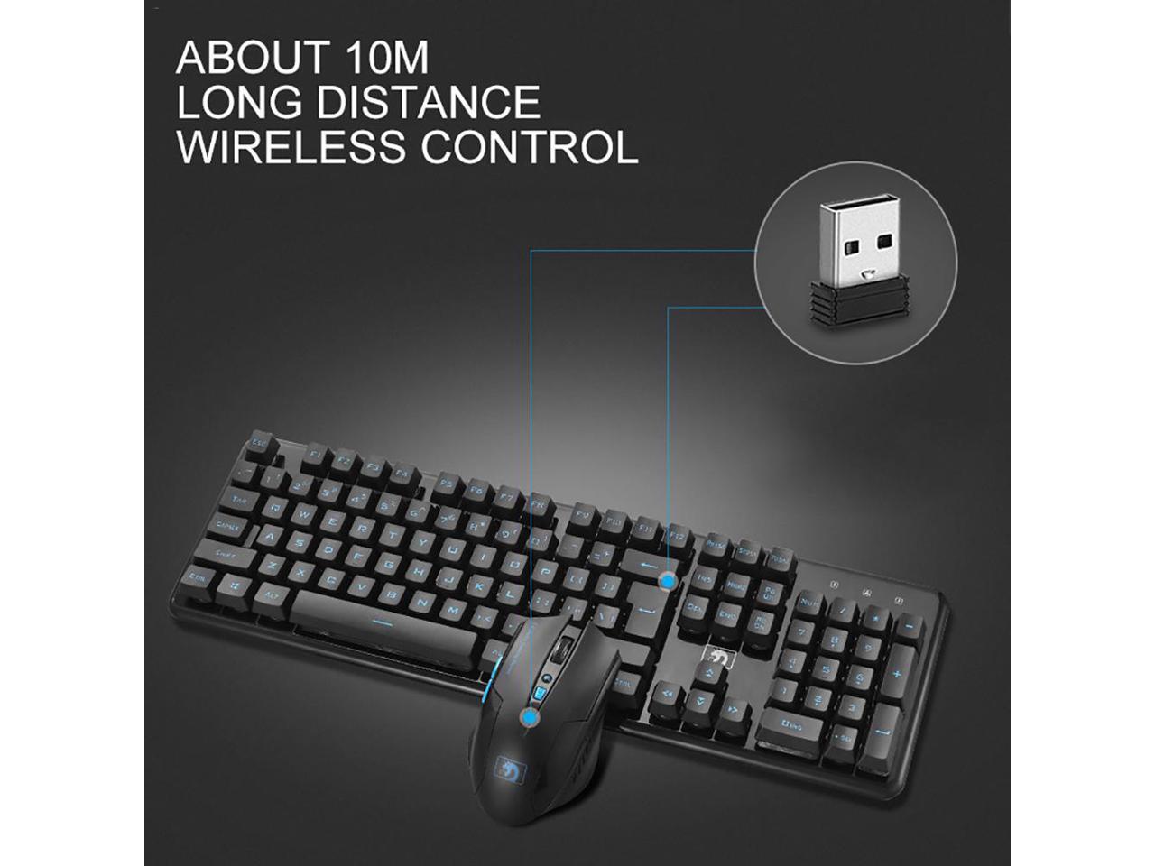 Wireless Keyboard and Mouse Combo, Rechargable Backlit Waterproof ...
