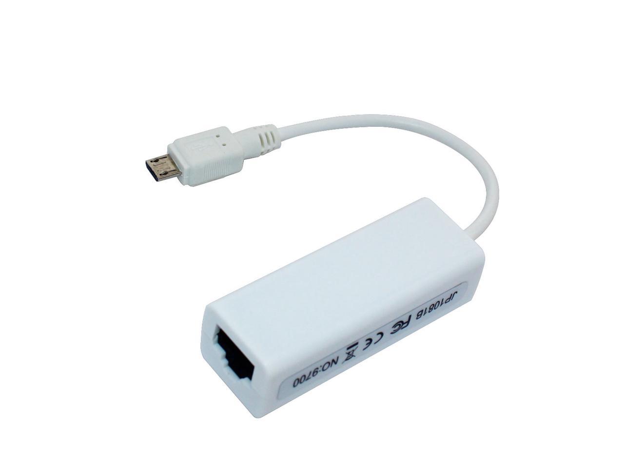 Micro USB 2.0 to Ethernet RJ45 Female Network LAN Adapter Card Dongle ... Micro USB 2.0 to Ethernet RJ45 Female Network LAN Adapter Card Dongle ...
