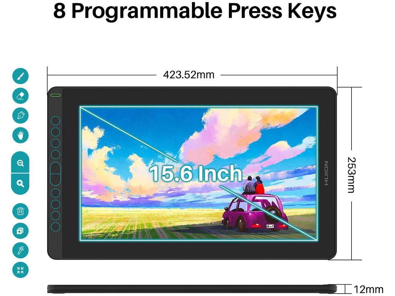 HUION 2021 Kamvas 16 Graphic Drawing Monitor 15.6 Inch Full-Laminated ...