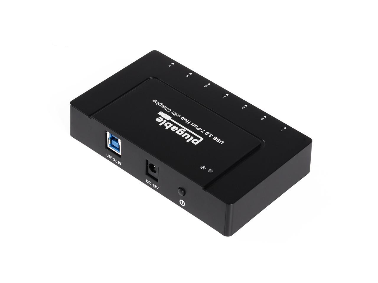 Plugable USB Hub with Charging - USB 3.0, 7-Port, 60W - Newegg.com