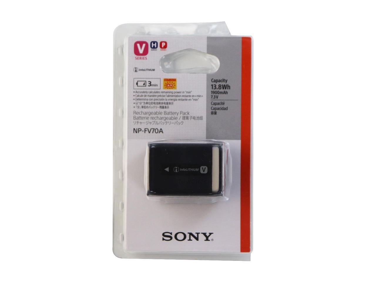 Sony NP-FV70A V-Series Battery Pack for Handycam Camcorders (1900mAh ...