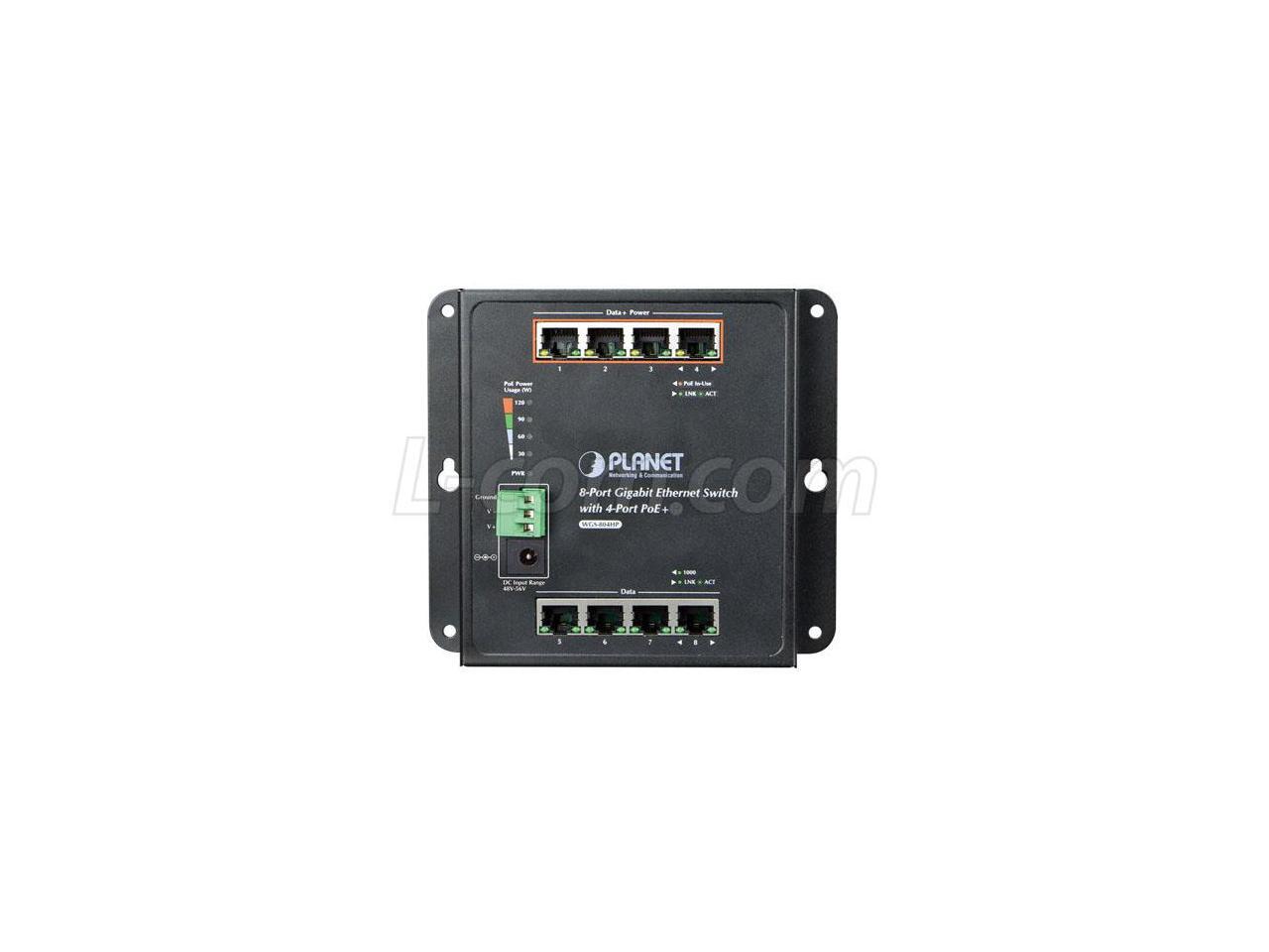 PLANET Technology - WGS-804HP - Planet 8-Port 10/100/1000T Wall Mounted ...