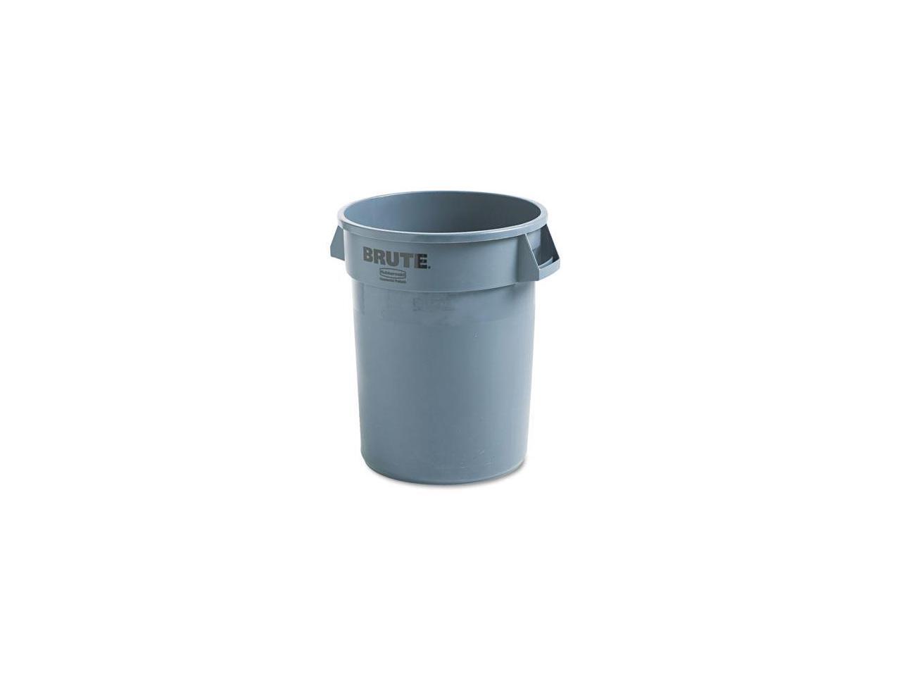 Round Brute Container, Plastic, 32 gal, Gray 263200GY - Newegg.com