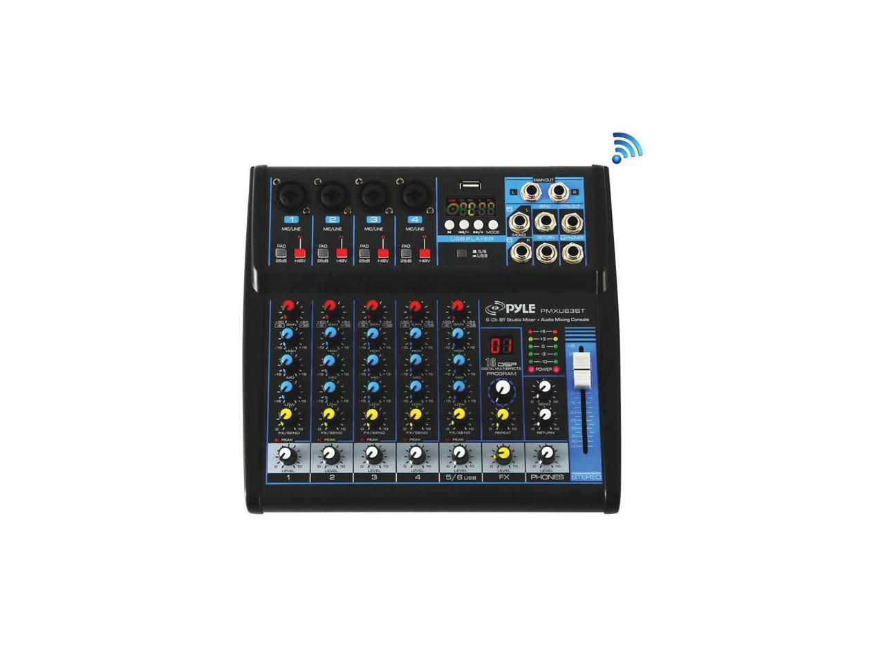 Pyle PMXU63BT 6 Channel Bluetooth Studio Mixer - Newegg.com