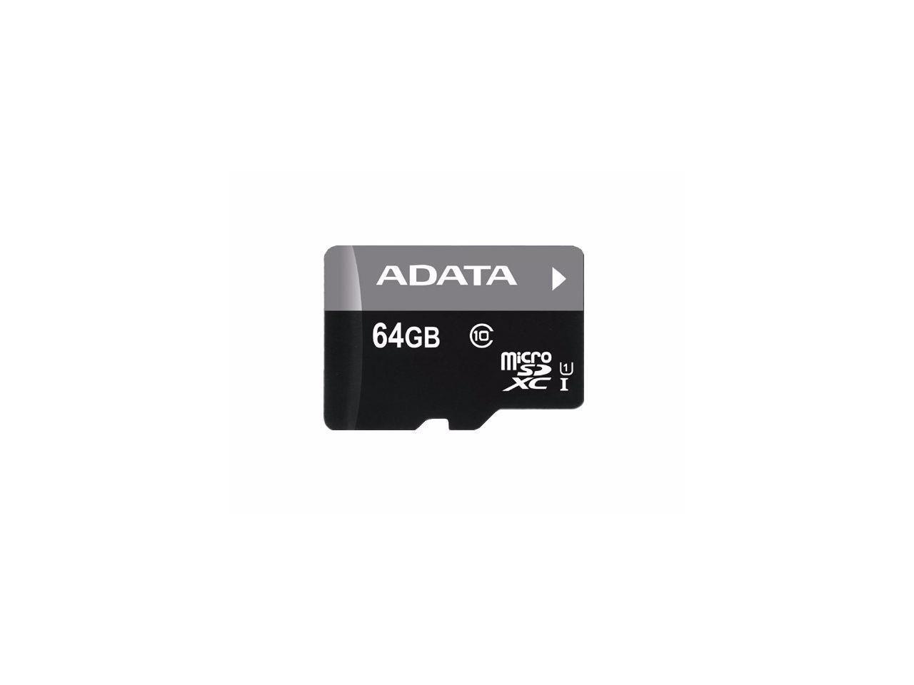 ADATA 64GB Micro SDHC - AUSDX64GUICL10-RA1 - Newegg.com