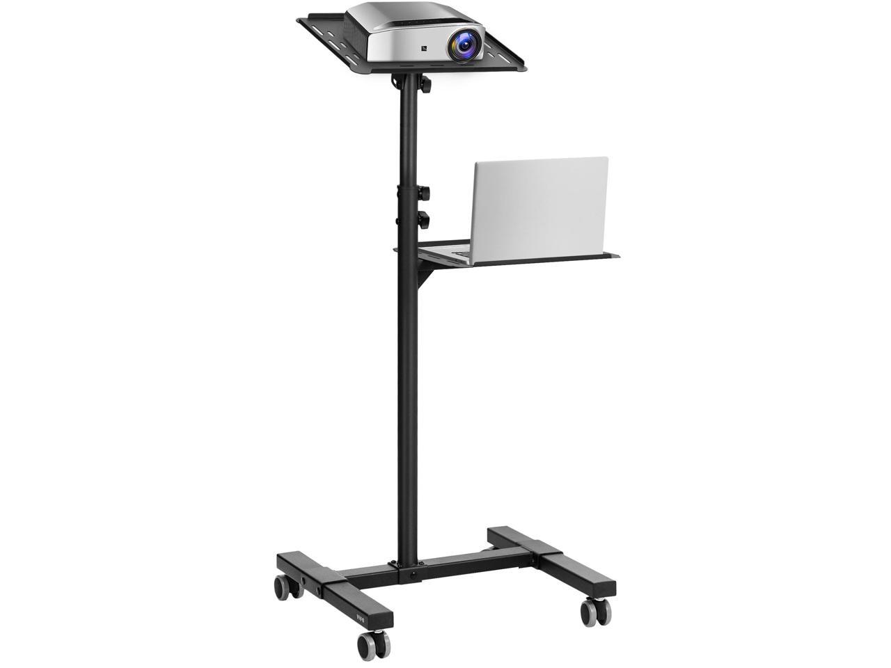 VIVO Black Mobile Rolling Projector Stand | Height Adjustable Projector ...