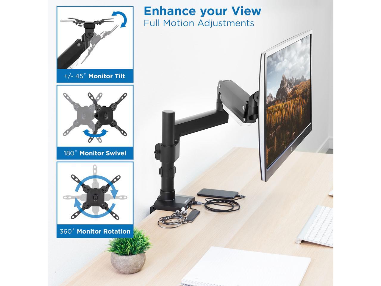 Mount-It! Mount-lt! Adjustable Monitor Mount Up to 35" Black (MI-4771 ...