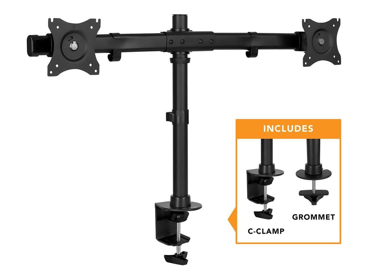 Mount-It! Dual Monitor Mount | Fits Up to 27" Screens | VESA 75 100 ...