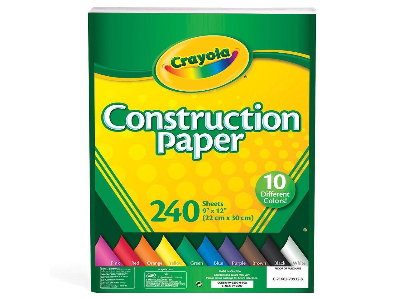 Crayola Construction Paper Pad 9"X12"-240 Sheets/Pkg - Newegg.com