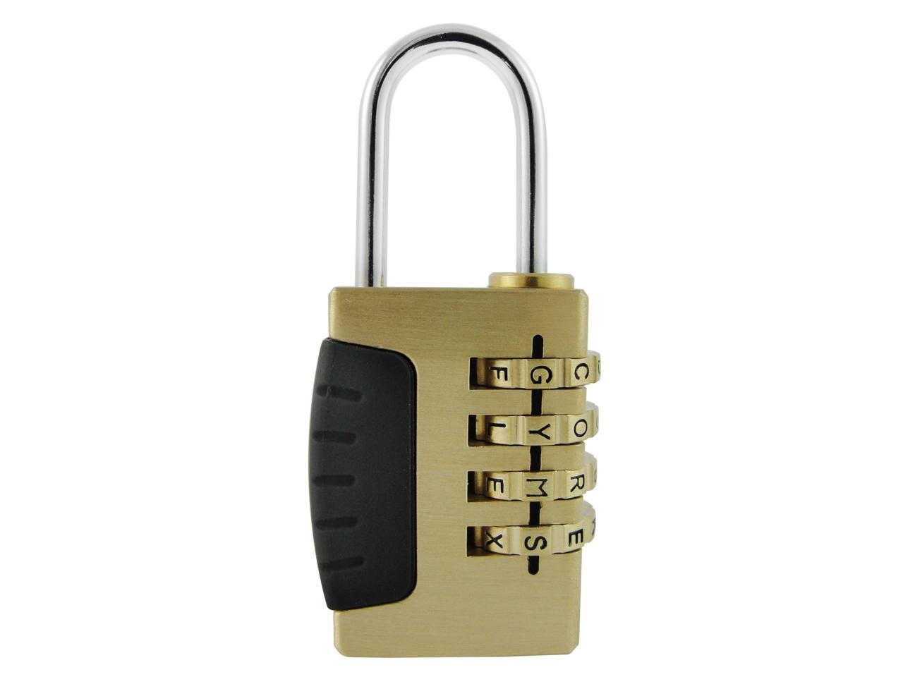 Wordlock PL-110-SL RESETTABLE Mini(1") 4-Dial Solid Brass Combination ...