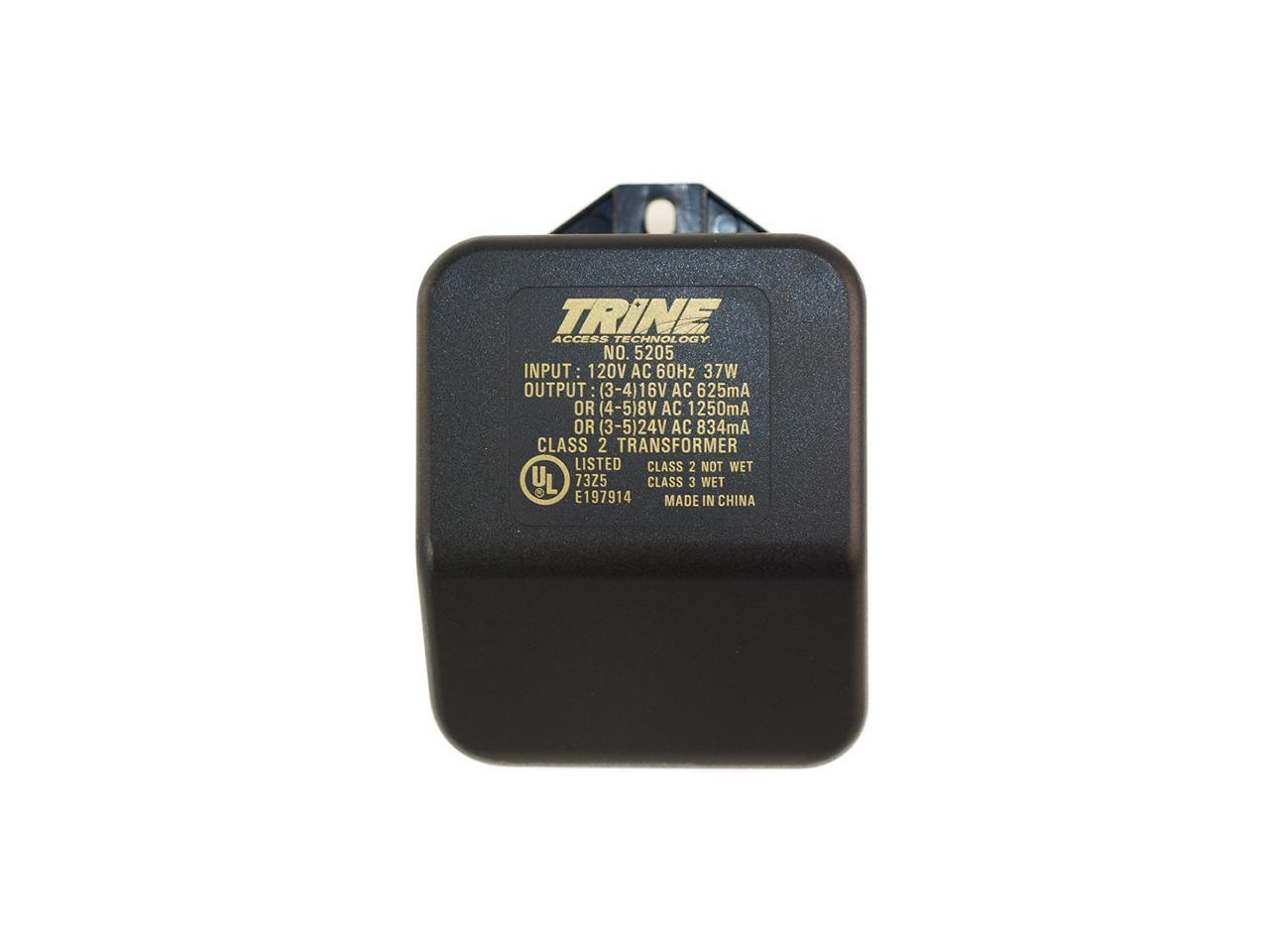Trine 5205 Black AC Plug In Type Tri Volt Transformer 120 Volt Primary ...