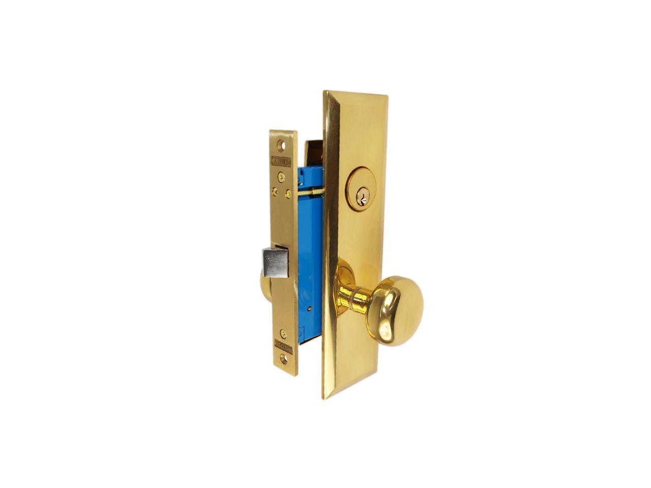 Maxtech (Like Marks 114DW) Polished Brass Right Hand Heavy Duty Mortise ...