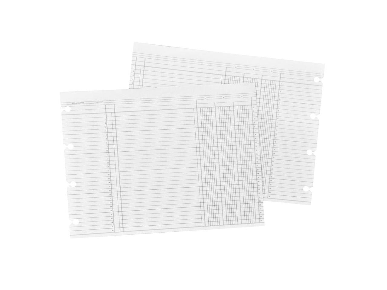 Wilson Jones Balance Ledger Columnar Sheet 7.50"" x 10.37"" Sheet Size ...