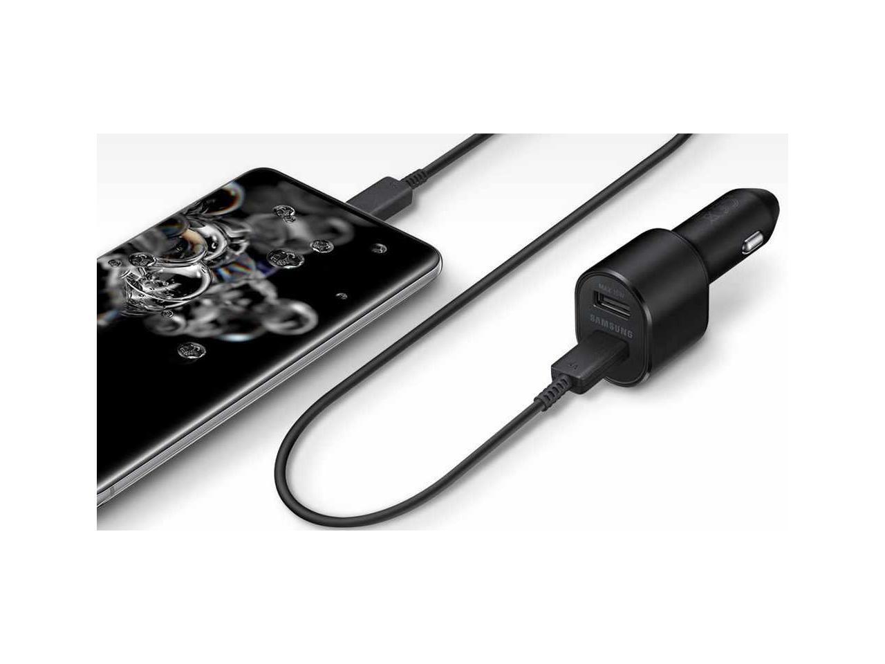 Samsung Dual Super Fast Car Charger 60W (45W+15W) Black Car Chargers ...