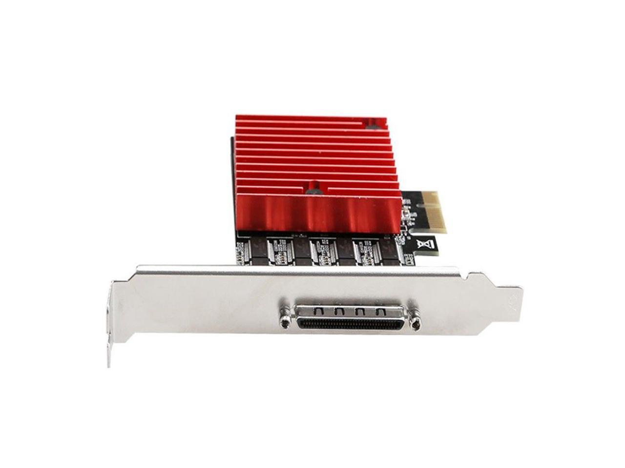 PCI-Express to 8 ports RS232 DB9 Serial Card with Asix mcs9900 Fan ...