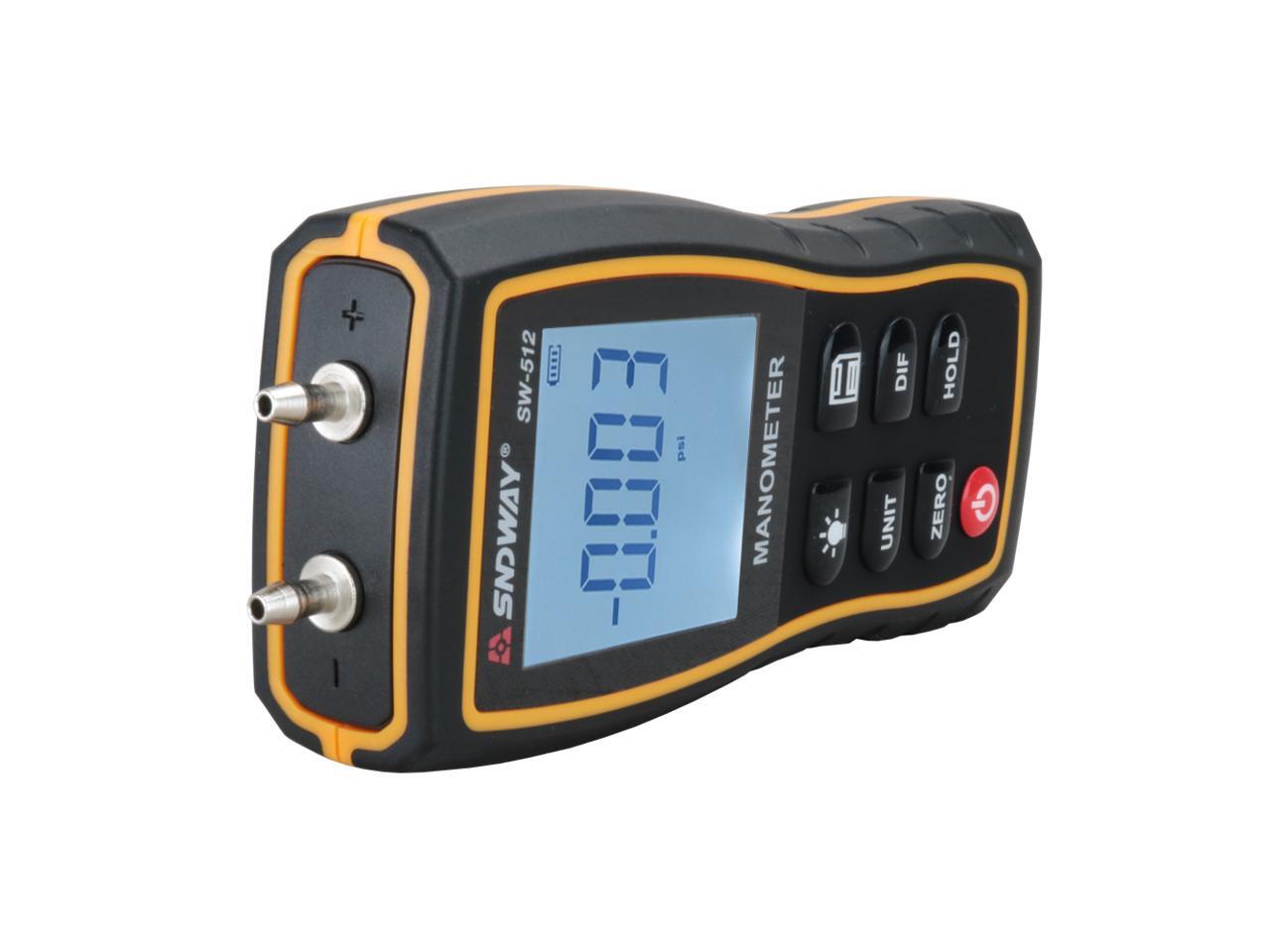 SNDWAY SW-512 Digital Manometer Air Pressure gauge Vacuum Pressure Gauges differential natural ...