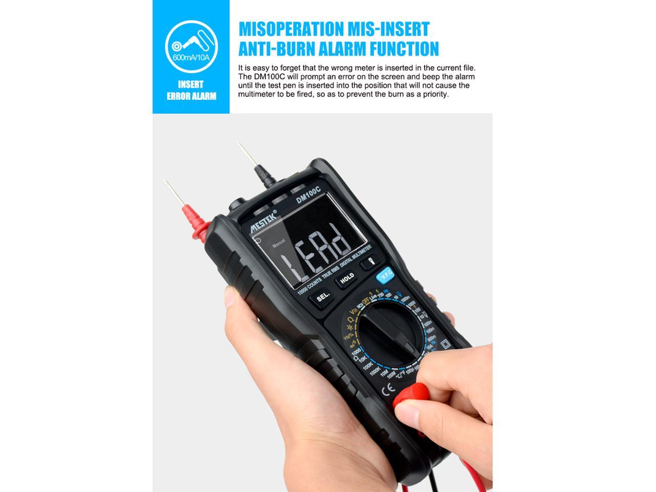 MESTEK DM100C Analog Digital Multimeter True RMS NCV Automatic ...
