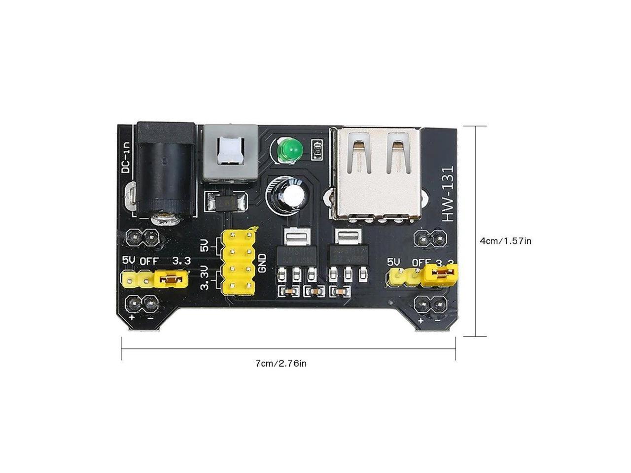 Mini Power Supply Module HW-131 Breadboard Power Module 3.3V/5V Power ...