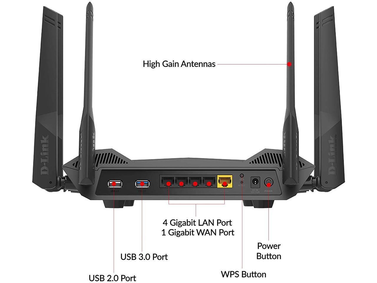 D-Link DIR-X5460 EXO AX AX5400 Wi-Fi 6 Router - Newegg.com