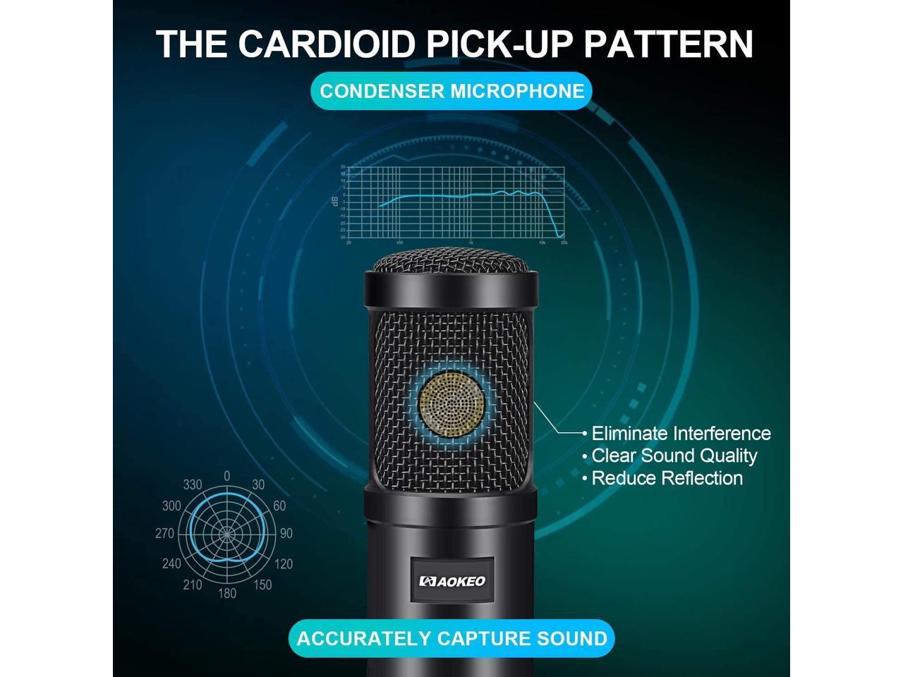 Aokeo AK-60 Professional USB Streaming Podcast PC Microphone with AK-35 ...