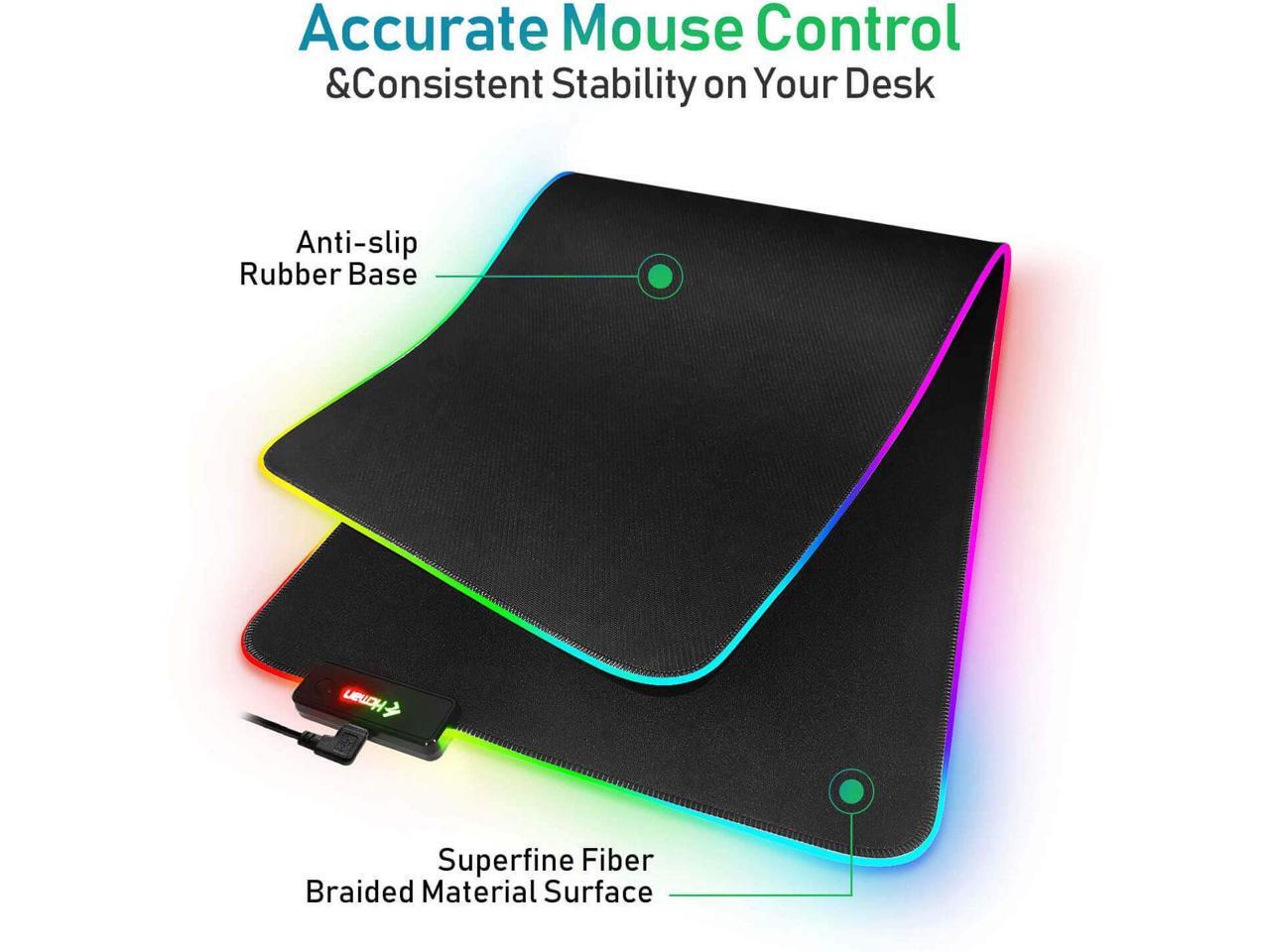 RGB Gaming Mouse Pad Mat Large Thick(800×300×4mm) Hcman XXL Extended ...