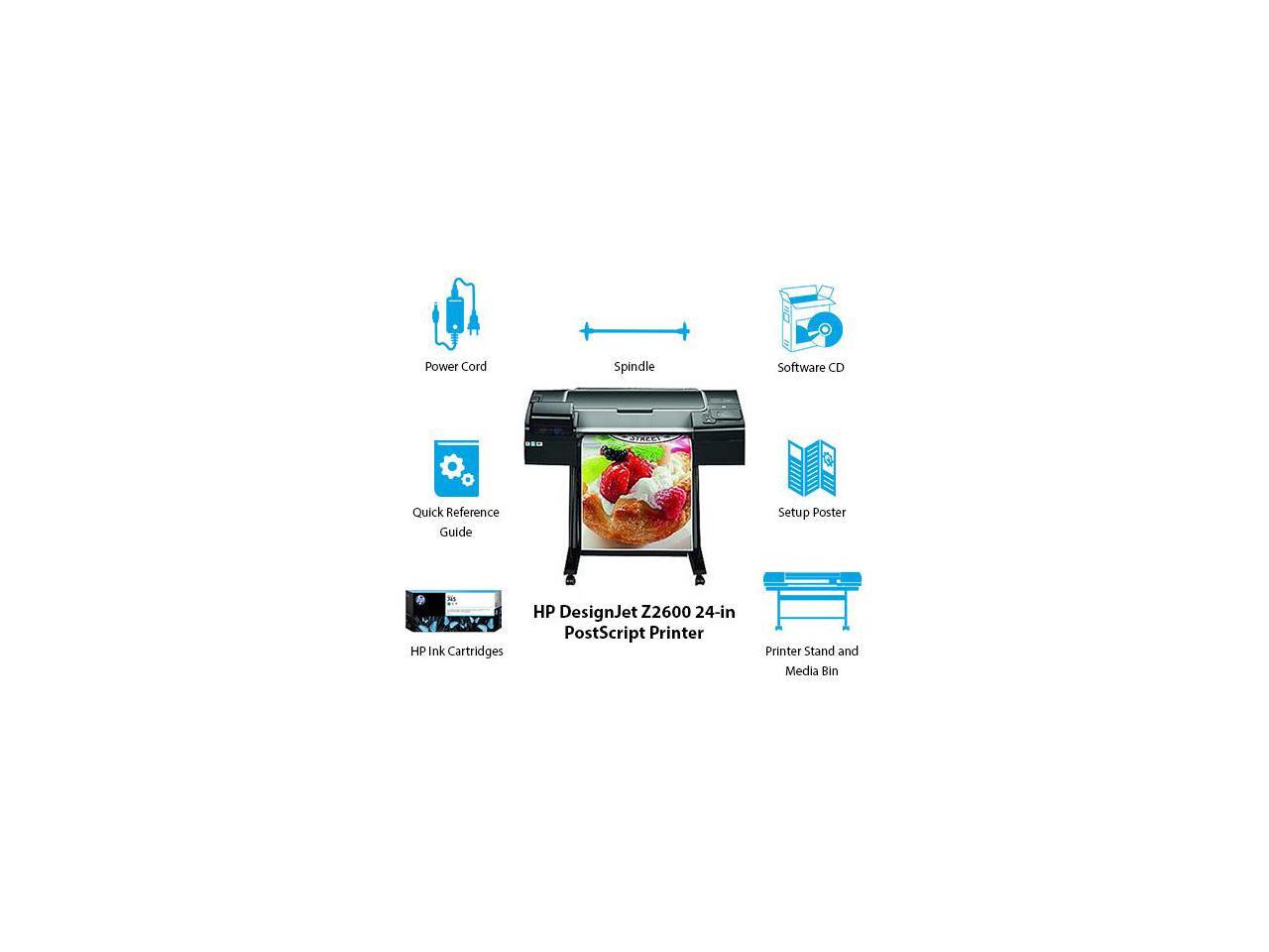 HP Designjet Z2600 (T0B52A) 2400 x 1200 dpi USB Color Inkjet 24-in ...
