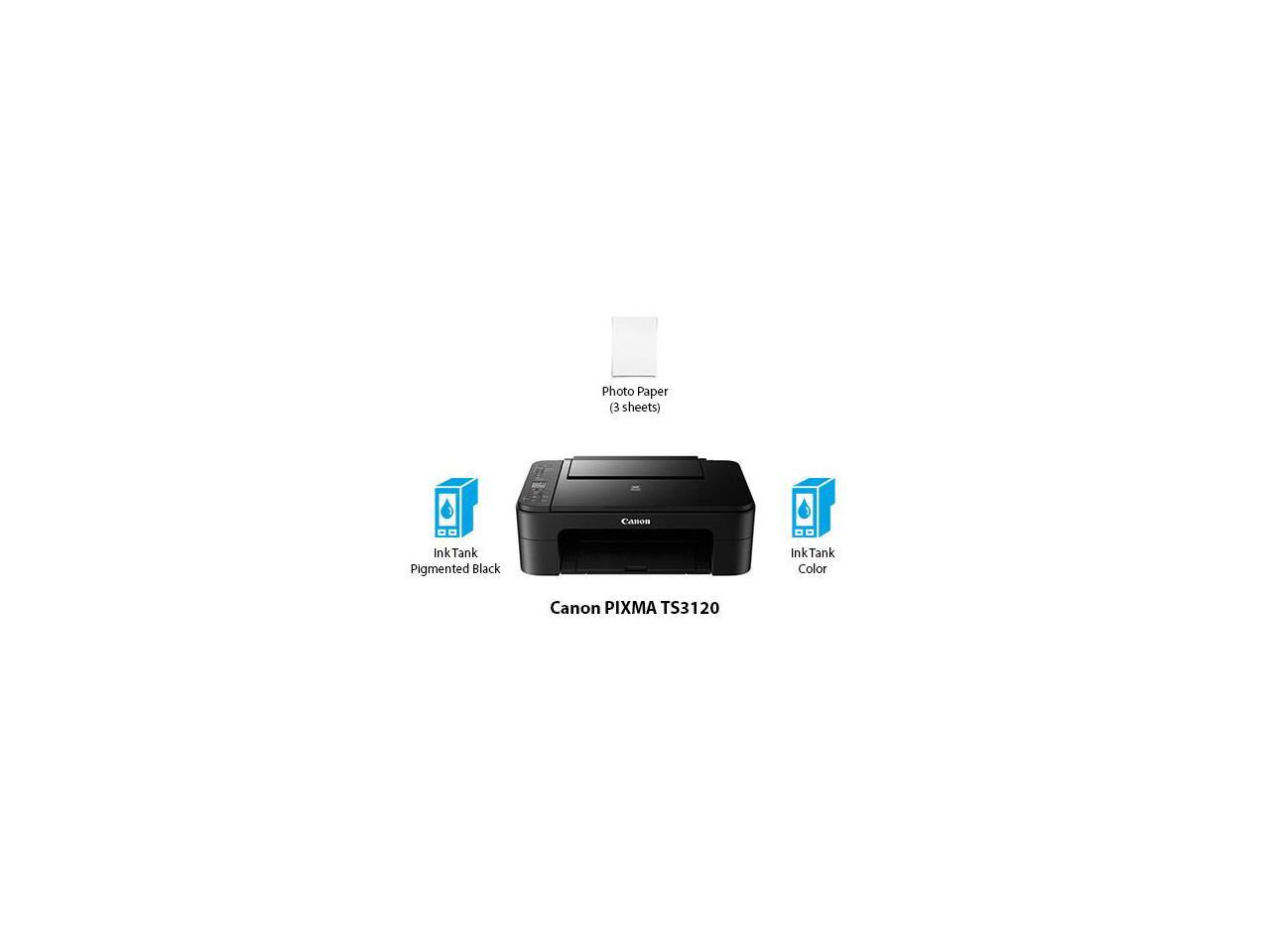 Canon PIXMA TS3120 BK USB / Wi-Fi InkJet MFC / All-In-One Color Inkjet Printer - Newegg.com