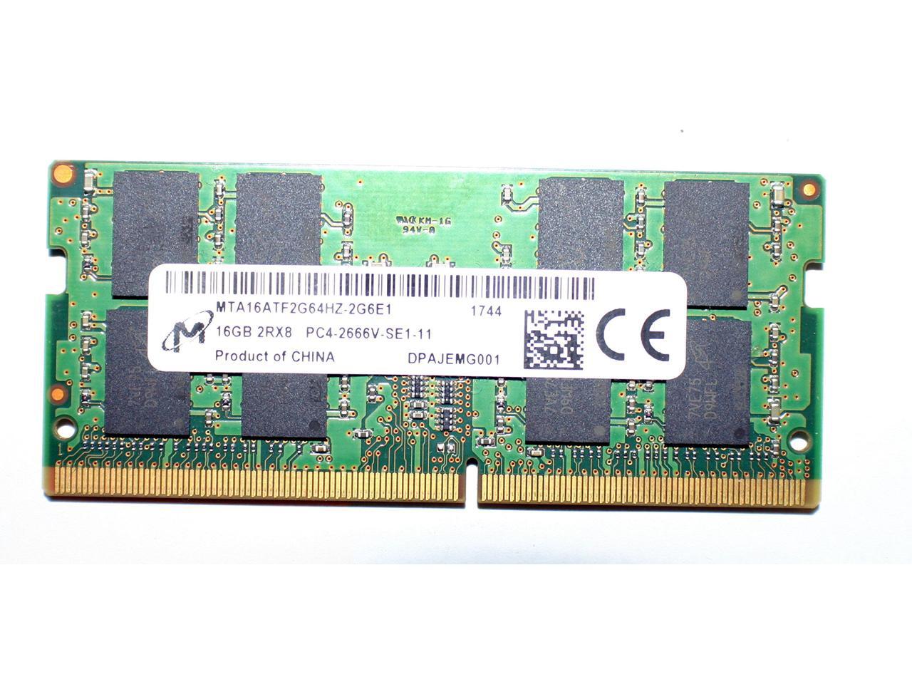 Micron MTA16ATF2G64HZ-2G6E1 Memory Module DDR4 SDRAM 16GB PC4-2666V-SE1 ...
