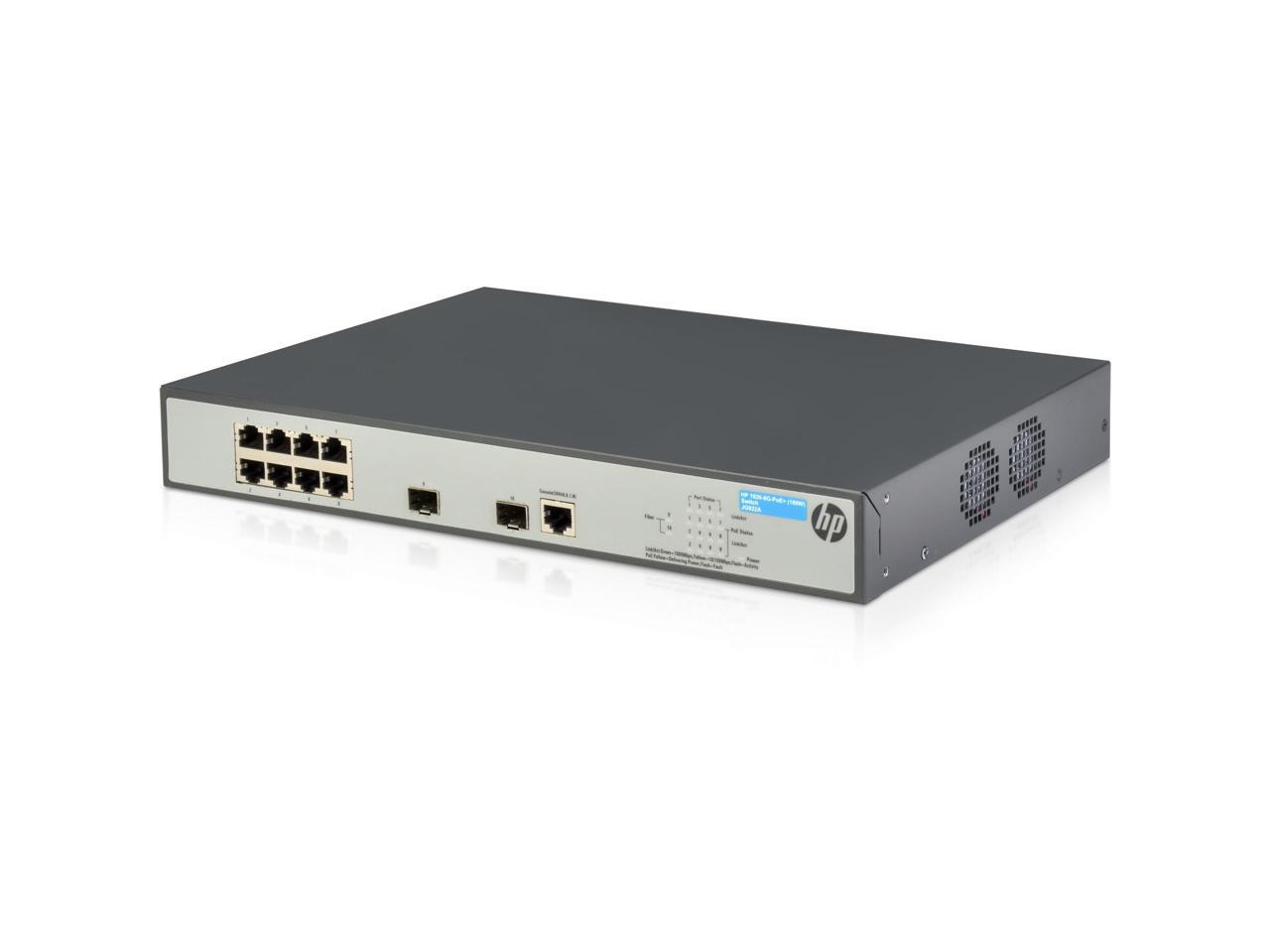 HP 1920-8G-PoE+ (180W) Fixed 8 Port Web Managed Gigabit Ethernet Switch ...