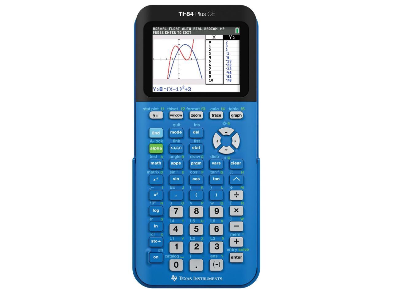 Texas Instruments TI-84 Plus CE Color Graphing Calculator Blue - Newegg.com