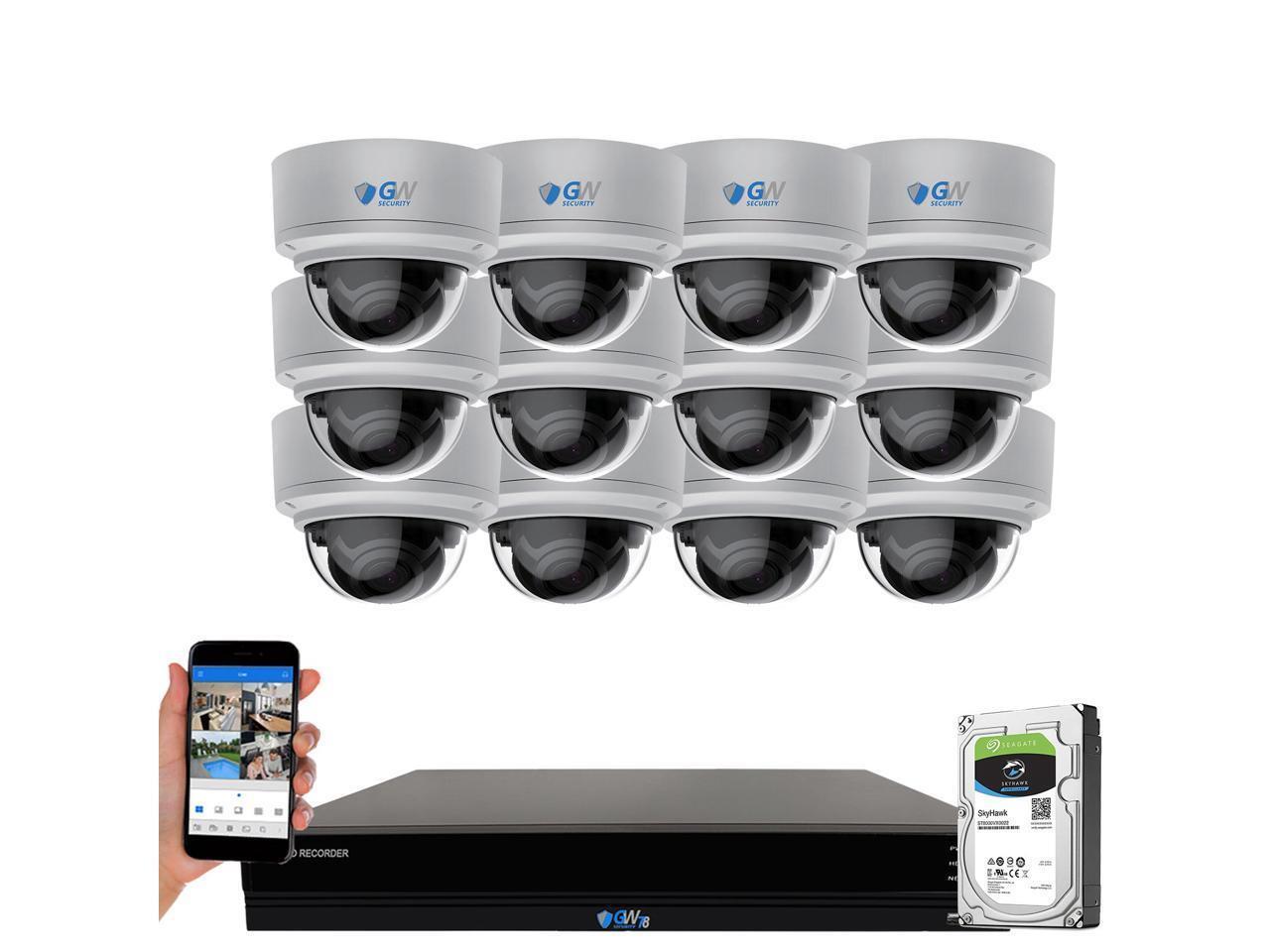 GW Security 4K (8MP) Smart AI Color Night Vision Security Camera System ...