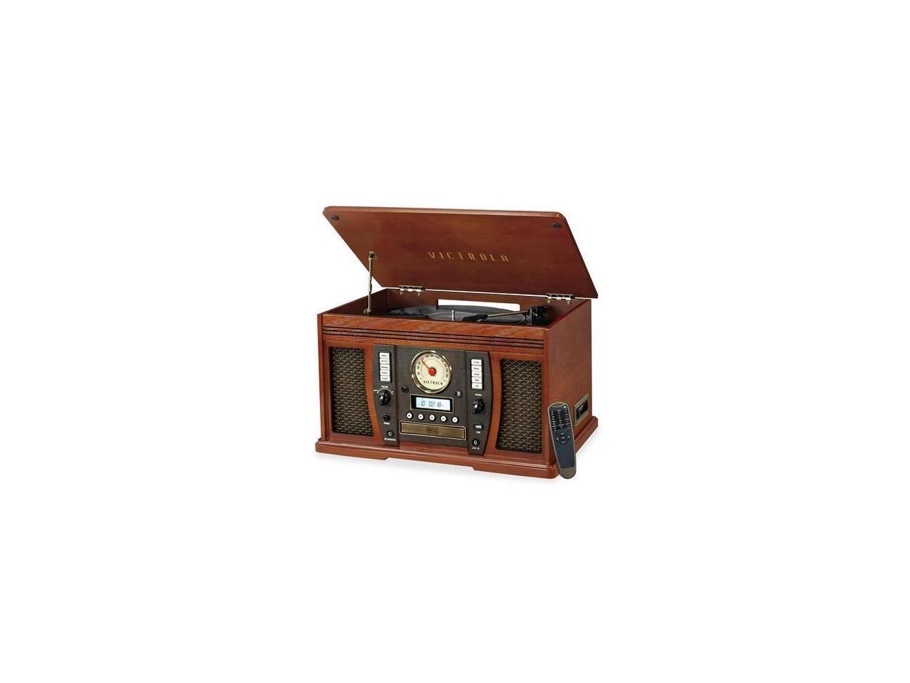 Victrola VTA-750B Nostalgic Aviator 7-in-1 Turntable Wooden ...