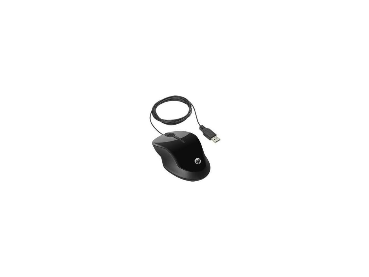 HP X1500 H4K66AA#ABL Black Wired Optical Mouse - Newegg.com