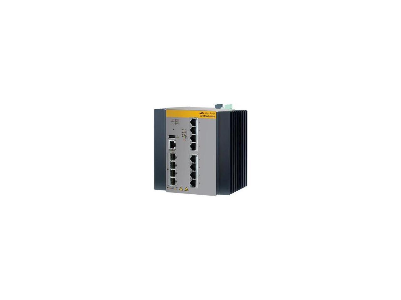 ALLIED TELESIS BOX AT-IE300-12GP-80 8X 10/100/1000T 4X 100/1000X ...