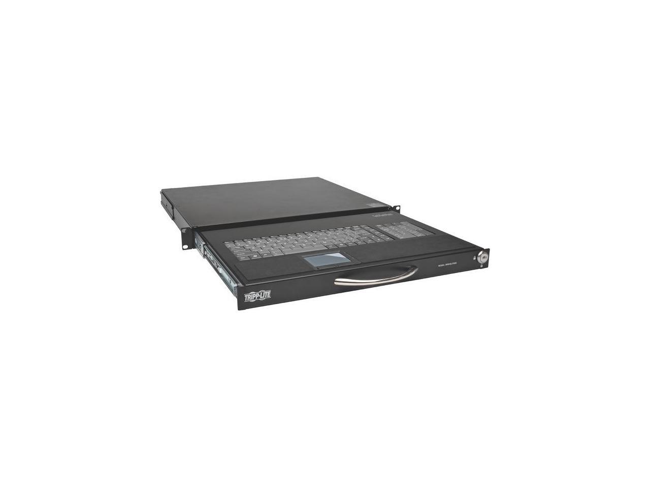 Tripp Lite 1U Rackmount Keyboard with KVM Cable Kit for 2-Post or 4 ...