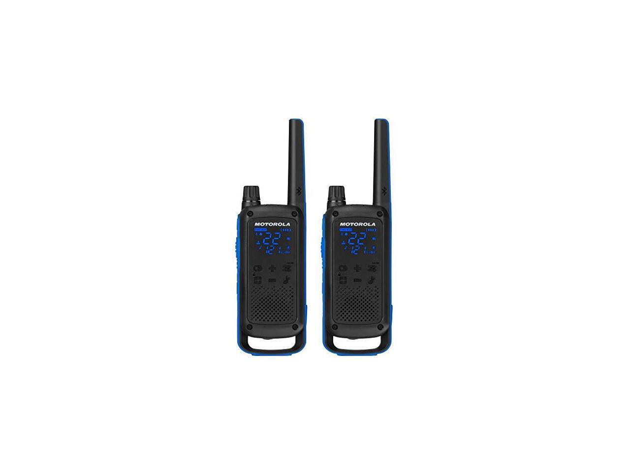 Motorola T800 Two-Way Radio - 56KM Bluetooth Model 2 Pack, Black/Blue ...